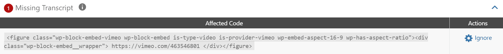Missing Transcript Accessibility Error Explained - Equalize Digital