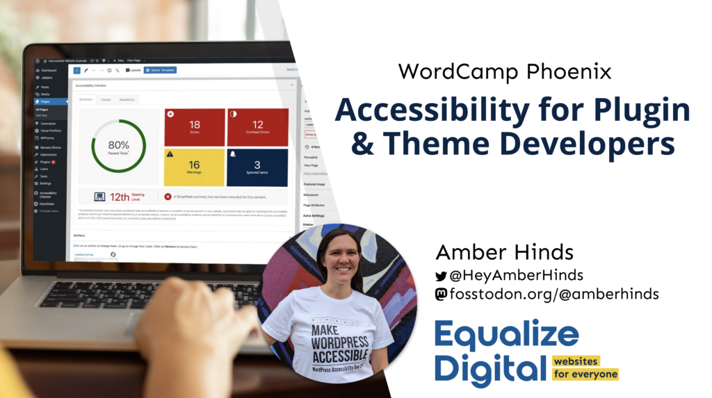Accessibility for Plugin and Theme Developers - Equalize Digital