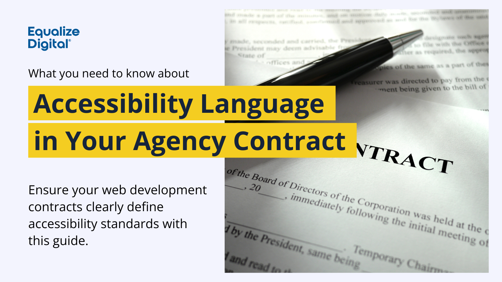Incorporating Accessibility In Web Development Contracts Equalize Digital