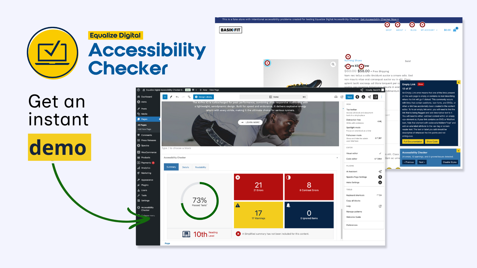 Get an Instant Demo of Accessibility Checker Pro - Equalize Digital