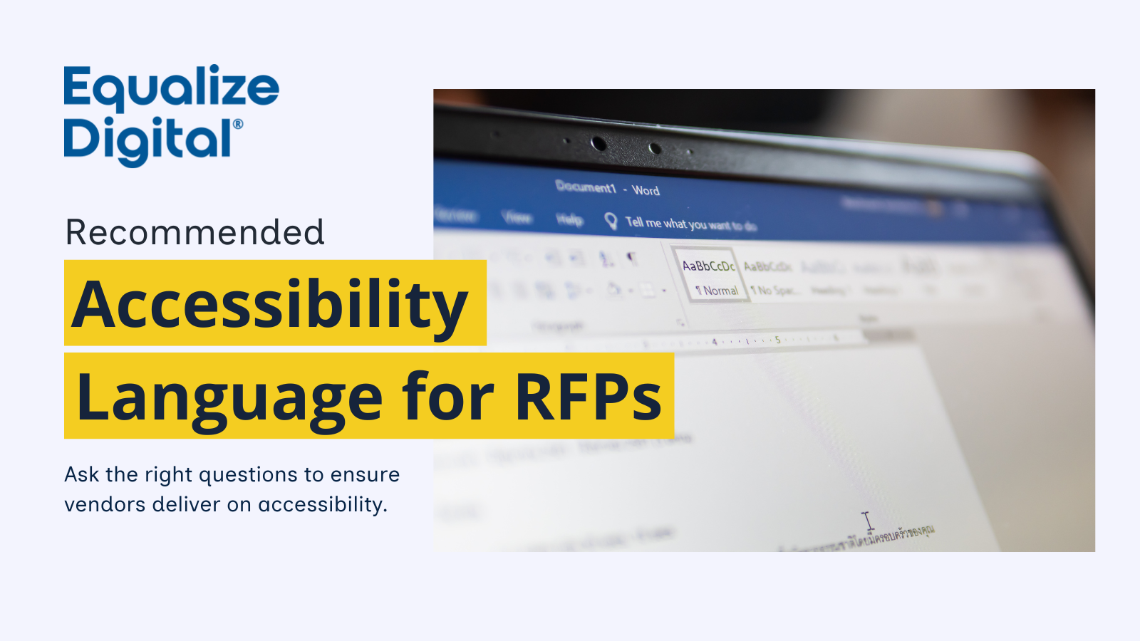 How to Write Accessibility Requirements in RFPs - Equalize Digital