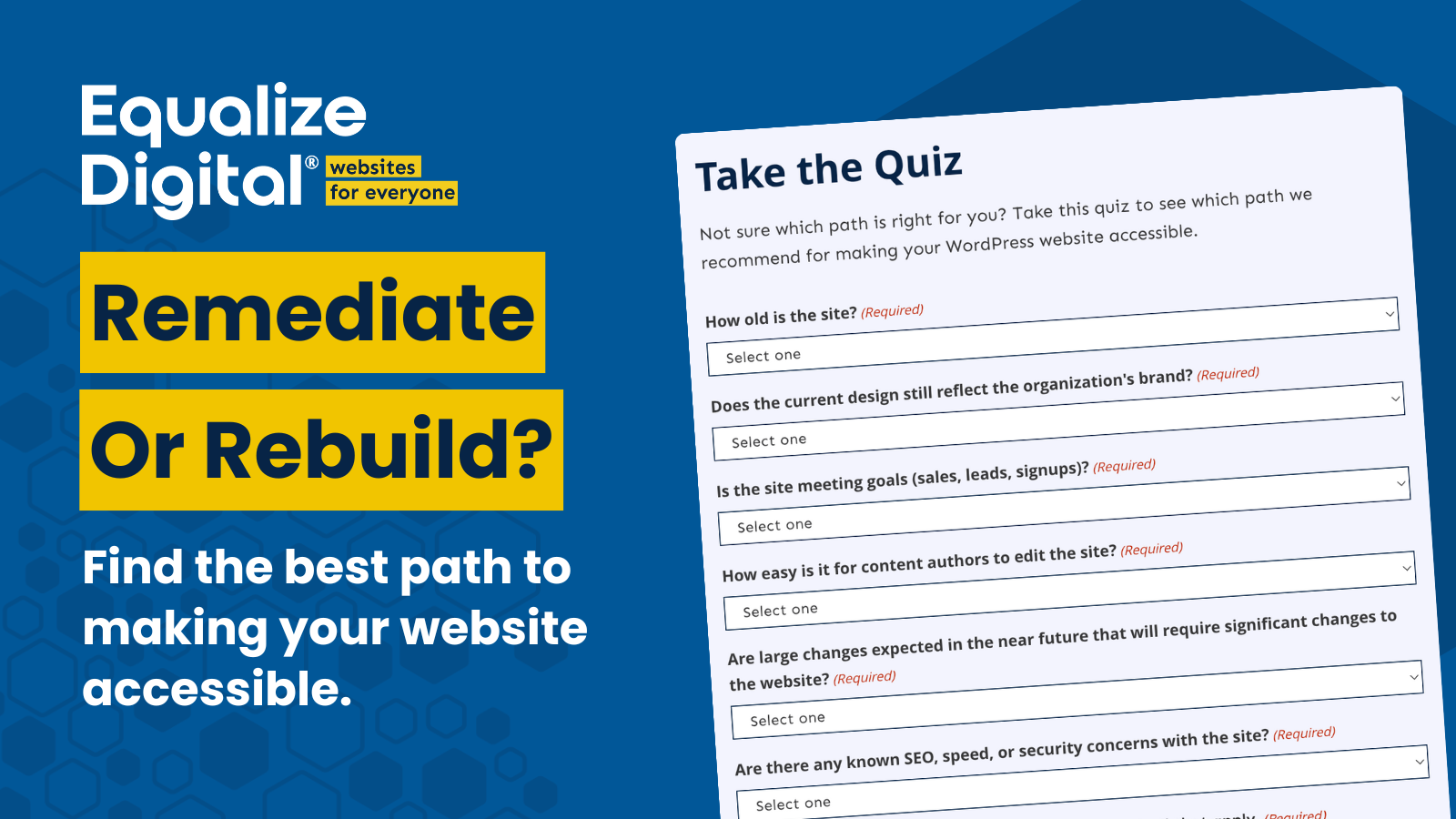 Remediate or Rebuild: How to Make Your Current Website Accessible ...